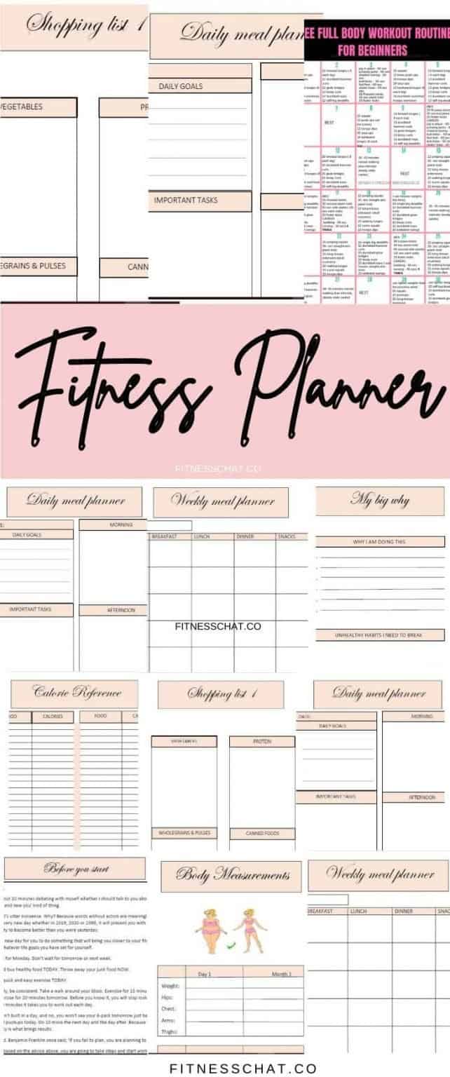 Printable Health and Fitness Planner to Help You Smash Your Goals