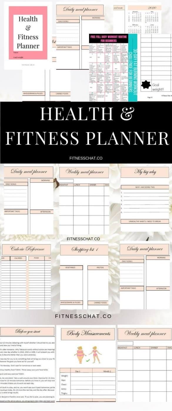 Printable Health and Fitness Planner to Help You Smash Your Goals