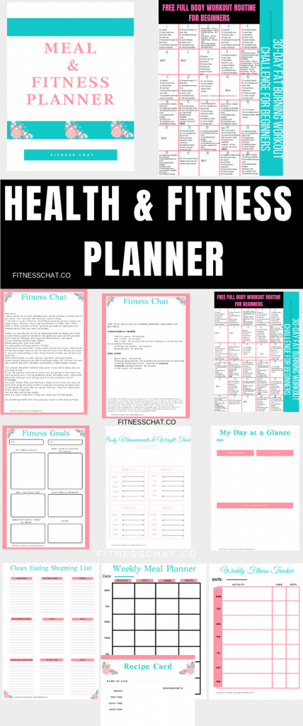 Printable Health and Fitness Planner to Help You Smash Your Goals