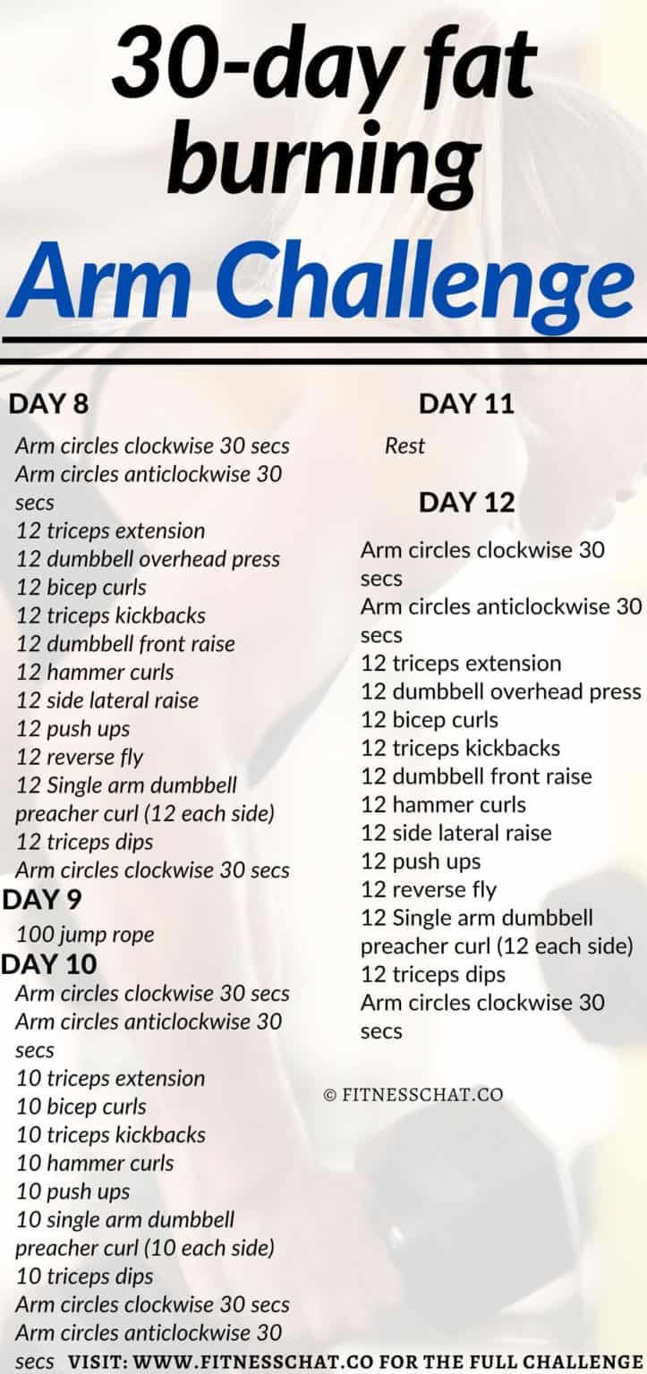 30 Day Arm Challenge to Get Rid of Flabby Arms in 30 Days (with weights)