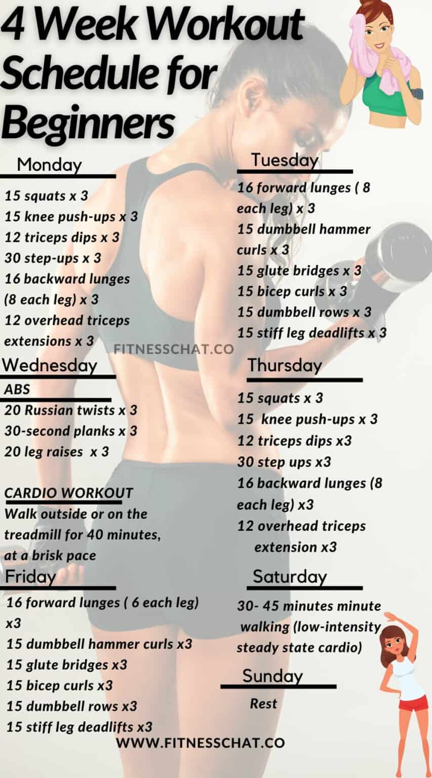 Best 30 Day Workout Plan for Beginners at Home (PDF)