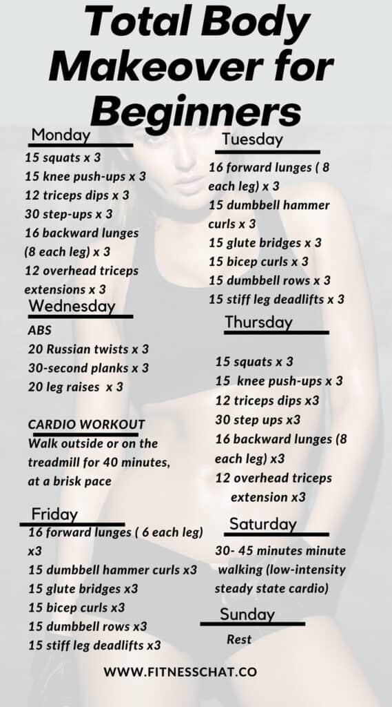 Best 30 Day Workout Plan for Beginners at Home (PDF)
