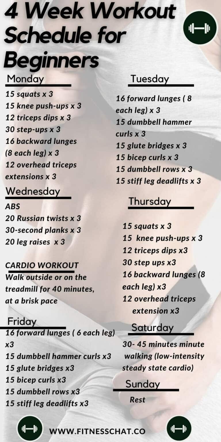 Best 30 Day Workout Plan for Beginners at Home (PDF)