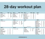28 Day Workout Challenge to Start Exercising Again (Free PDF)
