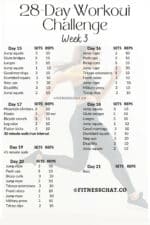 28 Day Workout Challenge to Start Exercising Again (Free PDF)