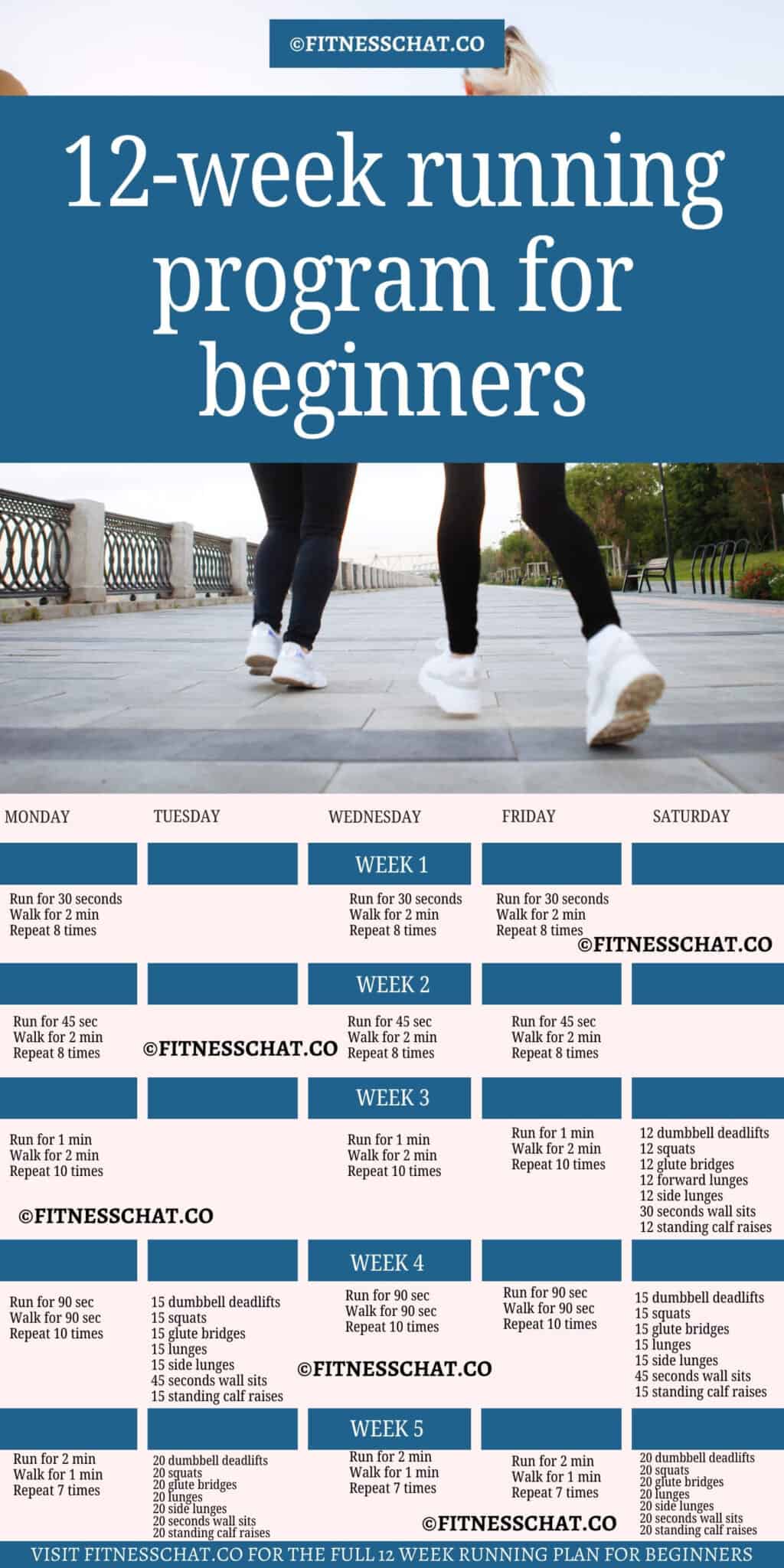 12-Week Running Plan for Beginners (Includes Leg Workout)